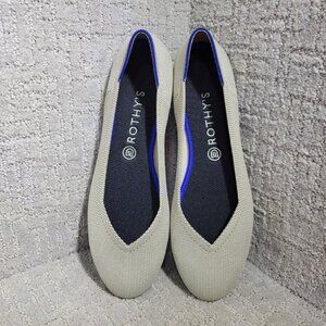 Rothy's | Shoes | Rothys The Flat Beige Flax Birdseye Round Toe Slip On ...